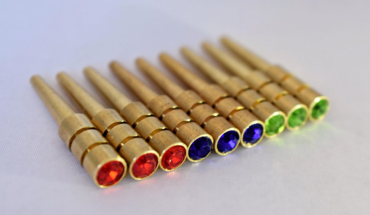Brass Cribbage Scoring Pegs 9 Piece Brass Cribbage Scoring Pegs 9 Piece